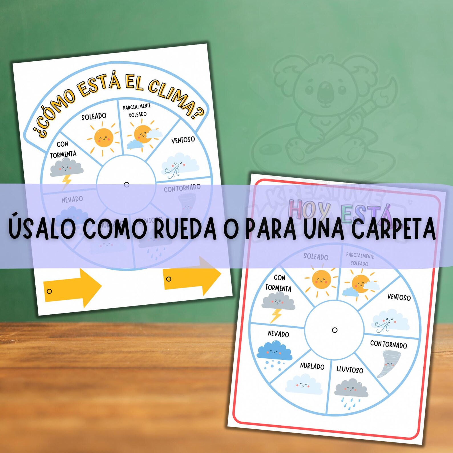 Cómo Está El Clima| Weather Wheel Spanish| Weather Learning Poster ...