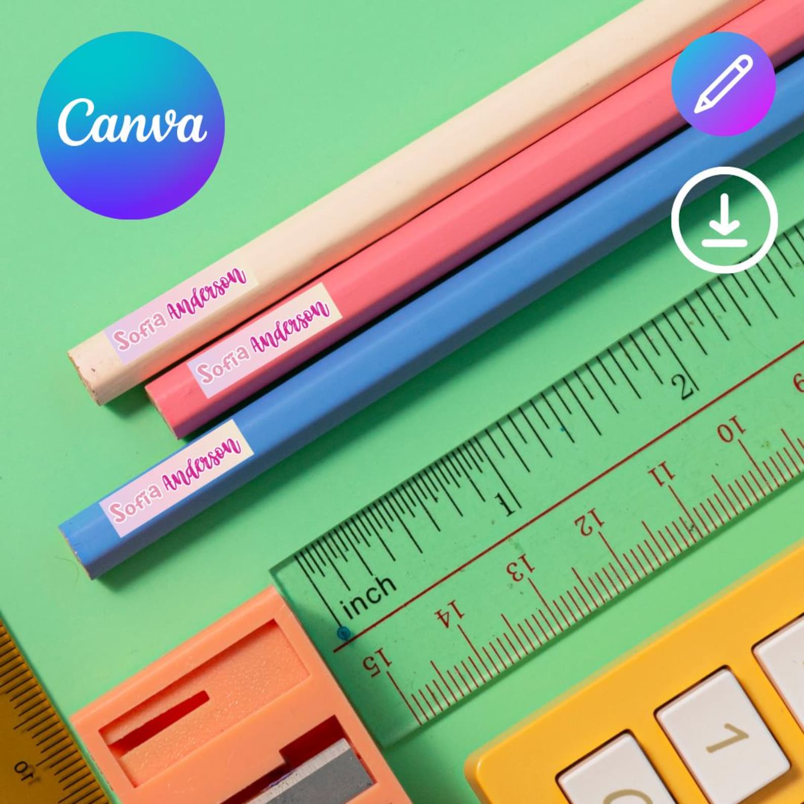 Capybara School Name Tags- Printable and Editable Canva Template, Back ...