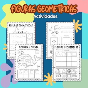 Aprendiendo Figuras Geométricas-hojas De Trabajo Para Imprimir, SPANISH ...