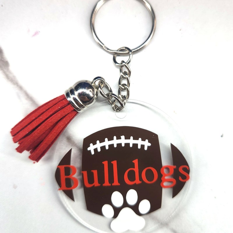 Football Keychain - Etsy