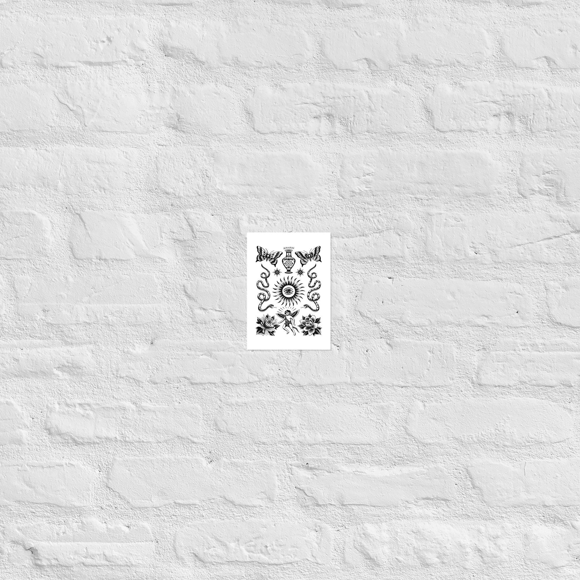 Tattoo Flash Oldschool Poster - Etsy