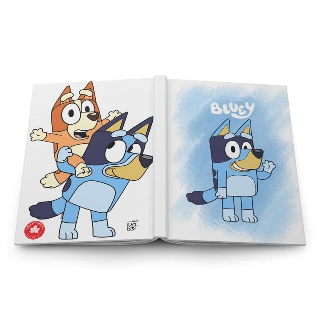Bluey Themed Hardcover Journal Matte, Notebook, Diary, Writing Journal ...