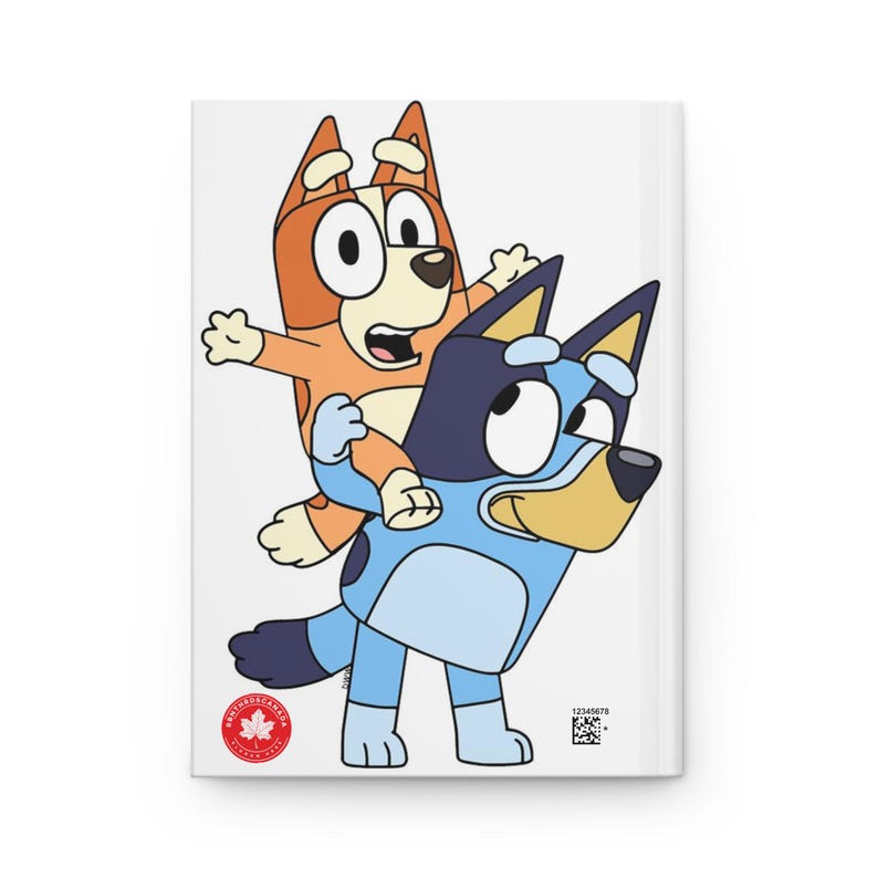 Bluey Themed Hardcover Journal Matte, Notebook, Diary, Writing Journal ...