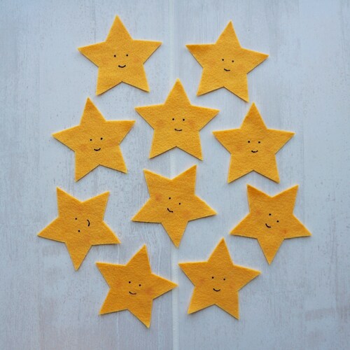 Ten Little Stars Felt Set // Felt Stories // Flannel Board - Etsy