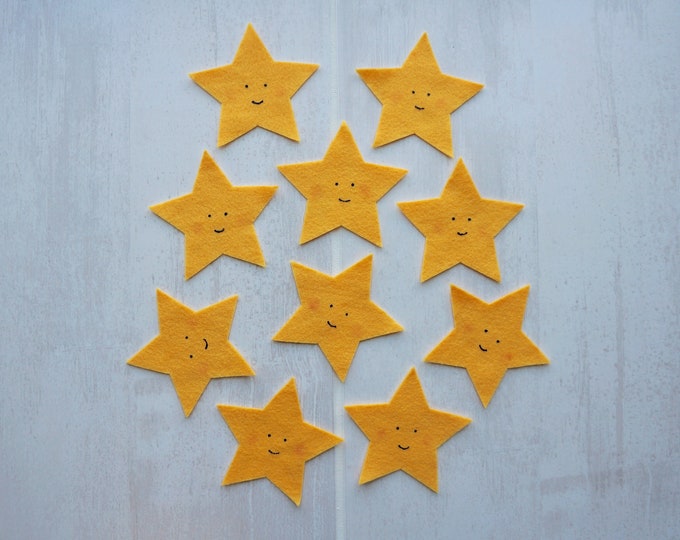 Ten Little Stars Felt Set // Felt Stories // Flannel Board Story ...