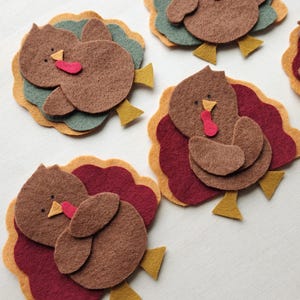 Five Little Turkeys Felt Story Turkey Counting Activity Preschool ...