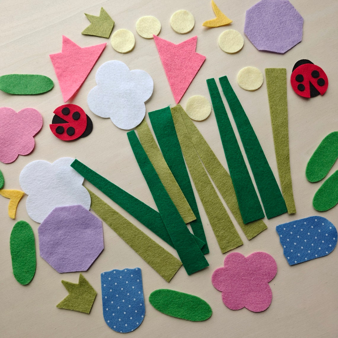 Felt Flowers Felt Garden Felt Ladybug Spring Flower Felt Board Story ...