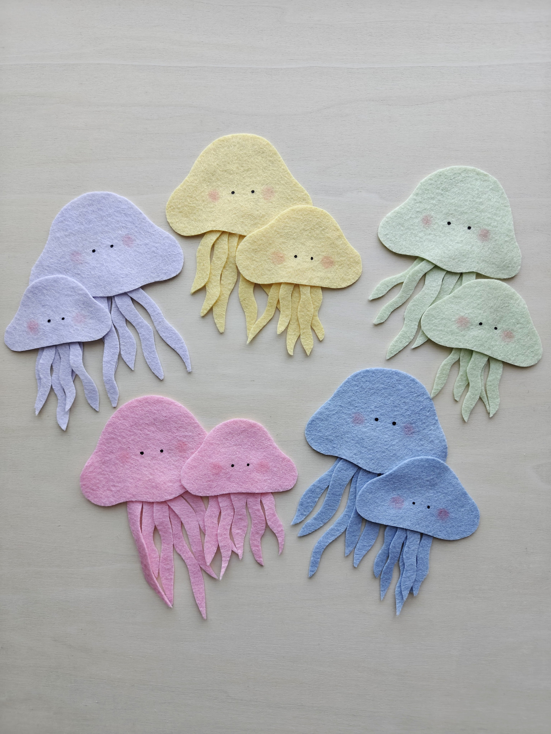 Jellyfish Felt Set Jellyfish Felt Board Stories Jellyfish Felts 5 ...