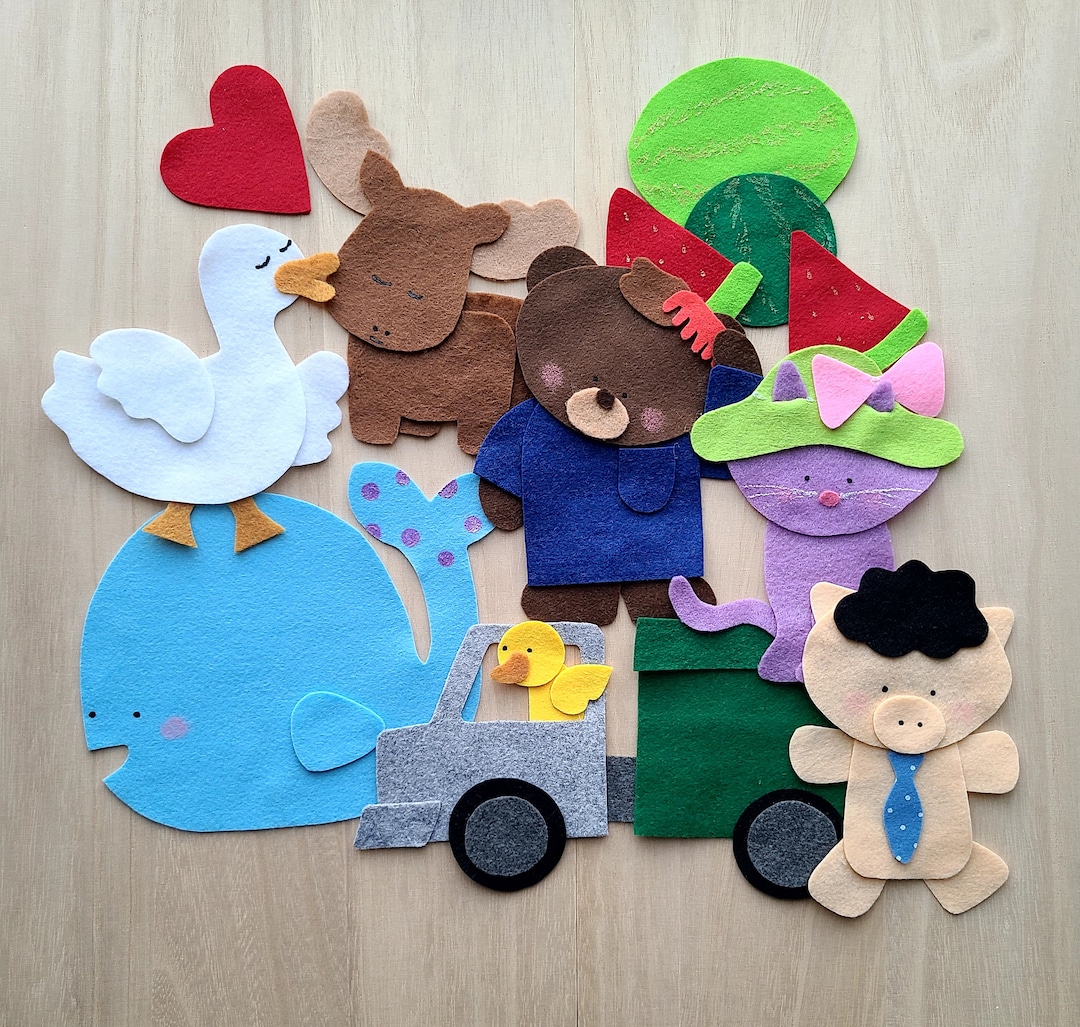 Down by the Bay Felt Story , Felt Stories, Flannel Board Story, Circle ...