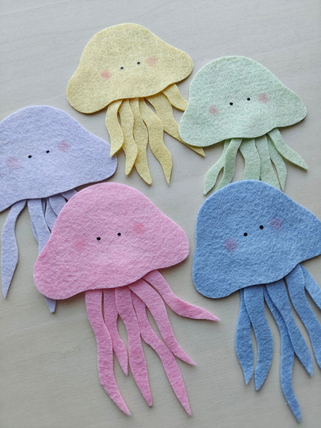 Jellyfish Felt Set Jellyfish Felt Board Stories Jellyfish Felts 5 ...