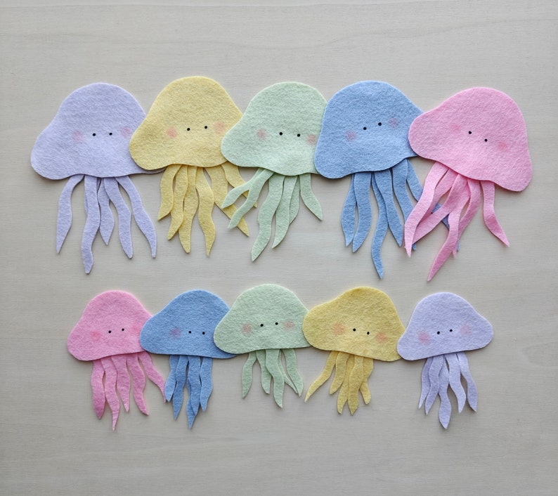 Jellyfish Felt Set Jellyfish Felt Board Stories Jellyfish Felts 5 ...