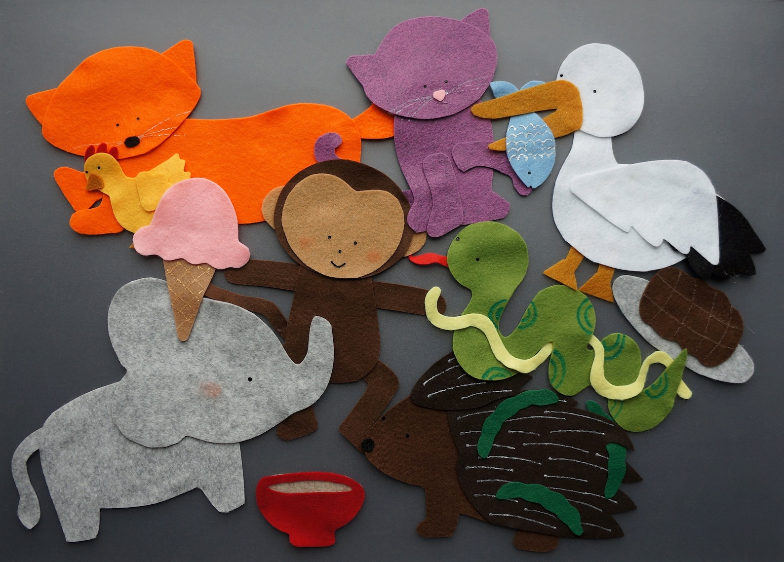 Today is Monday Felt Story, Felt Stories, Flannel Board Story, Felt ...