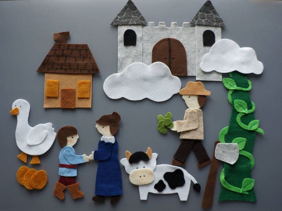 Jack and the Beanstalk Felt Story // Felt Board Stories // | Etsy