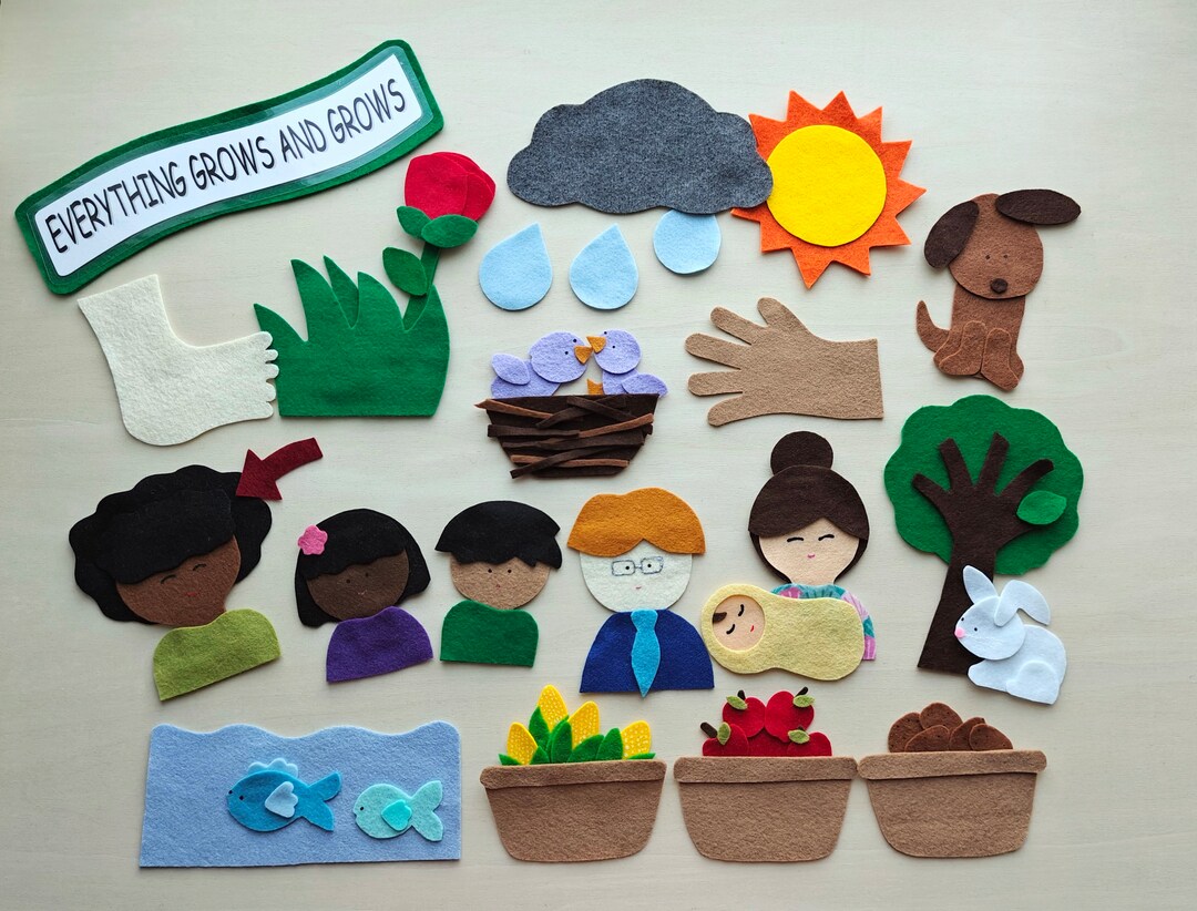 Everything Grows, Multicultural Felt Board Story, Spring Felt Stories ...