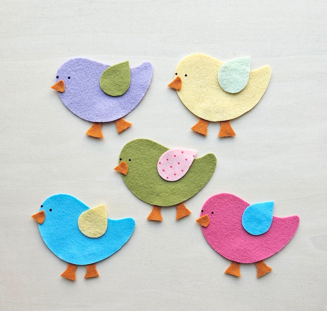 Five Little Birds Felt Story Flannel Board Stories Felt Birds Spring ...