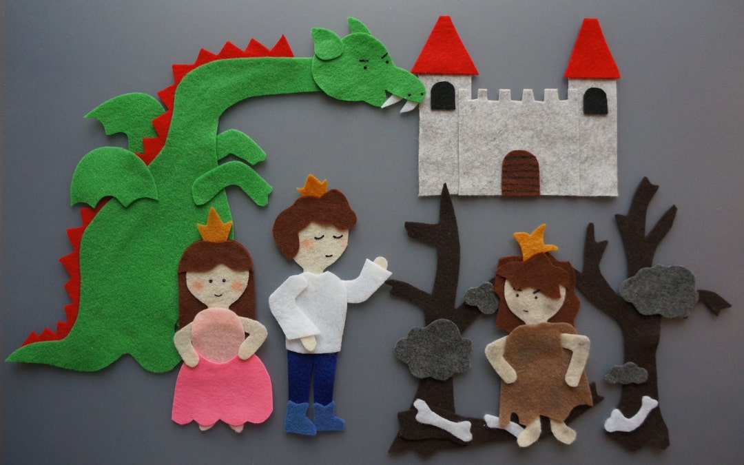 The Paper Bag Princess Felt Story // Felt Board Stories // Flannel ...