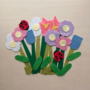 Felt Flowers Felt Garden Felt Ladybug Spring Flower Felt Board Story ...