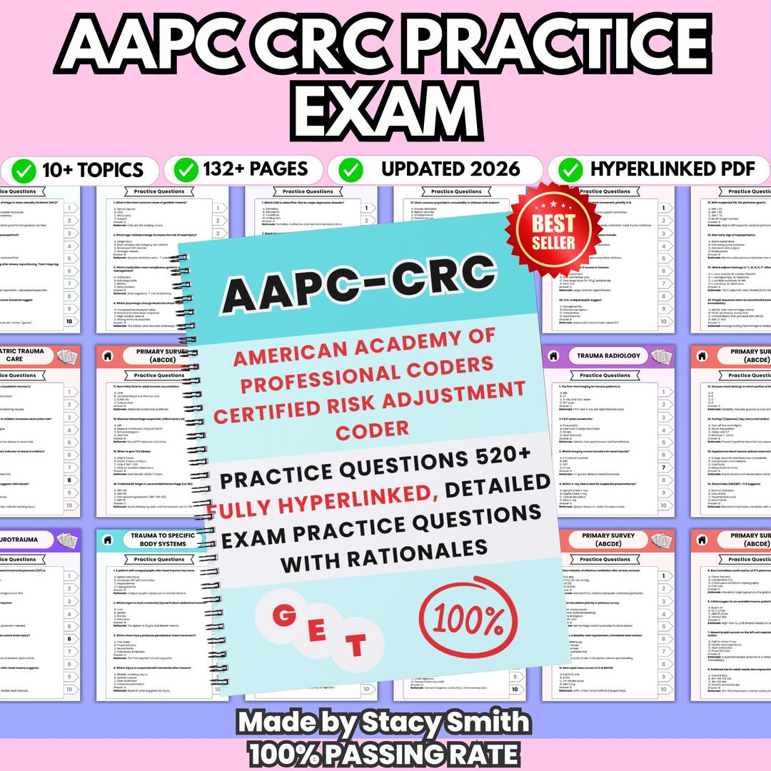 AAPC CRC 2026 Practice Exam: 520+ Q&A, Hyperlinked (digital Download ...