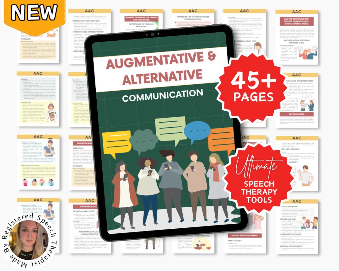 AAC Pack, Adult AAC Boards, Printable, Patient Handouts, Worksheets ...