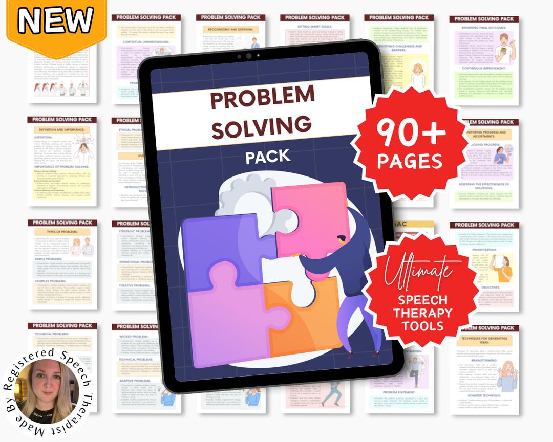 Problem Solving Pack, PDF, Patient Handouts, Worksheets, Resources ...