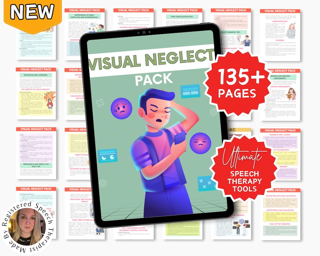 Visual Neglect Pack, PDF, Patient Handouts, Worksheets, Resources ...