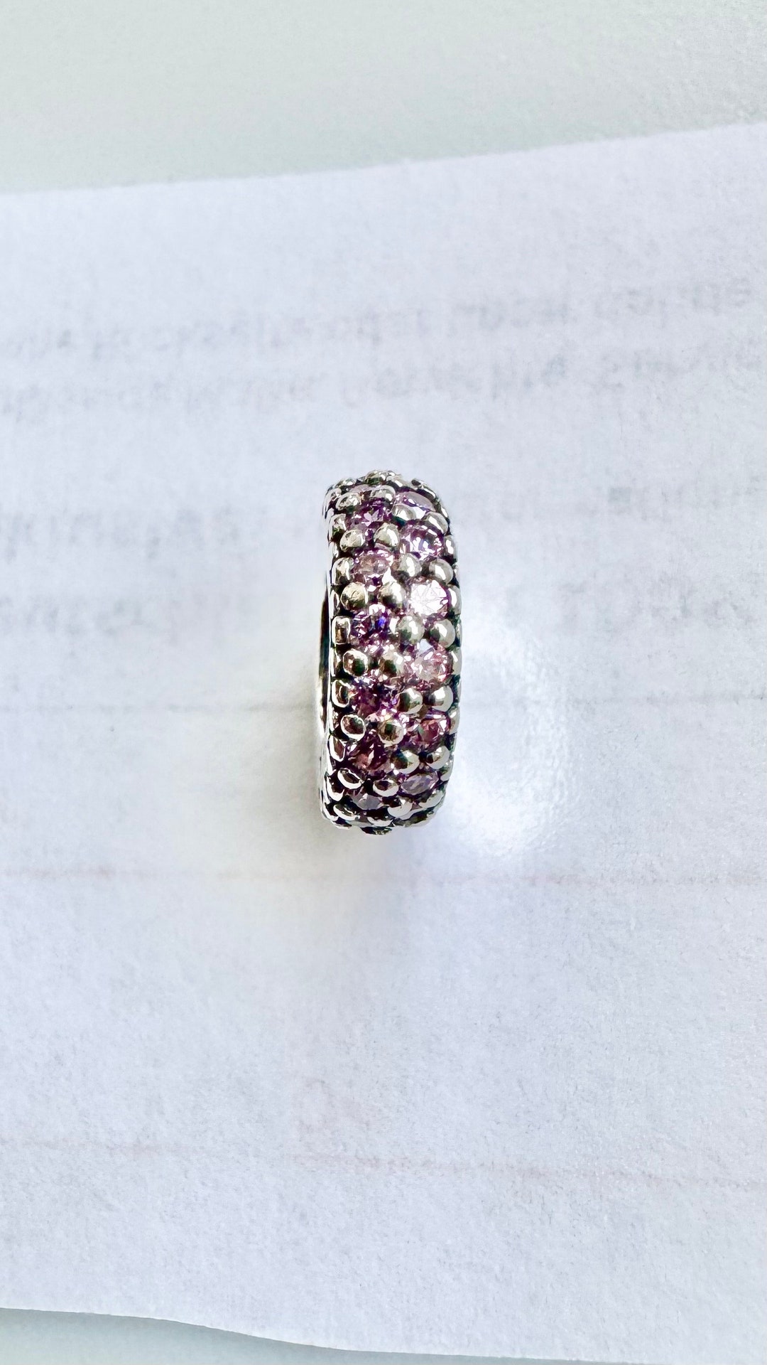 Original Pandora Spacer, Pink Sparkling Spacer Bead 791359PCZ, 925 ...