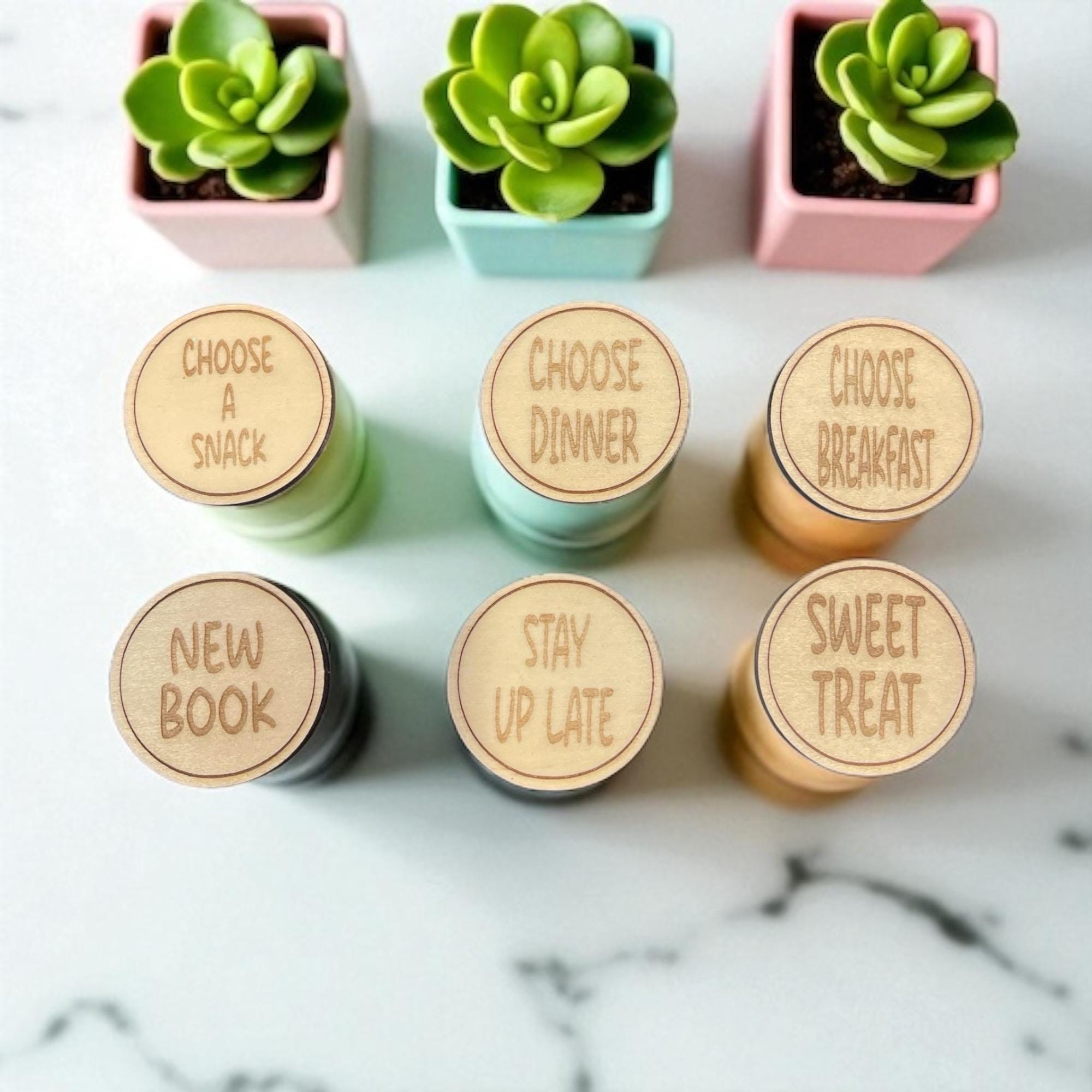 Personalized Wooden Reward Tokens for Kids: 20 Chore Coins for Good ...