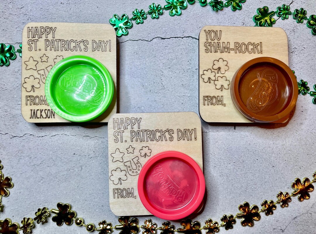 St. Patrick’s Day Play Doh Favor , Party Supplies, Personalized Kids ...