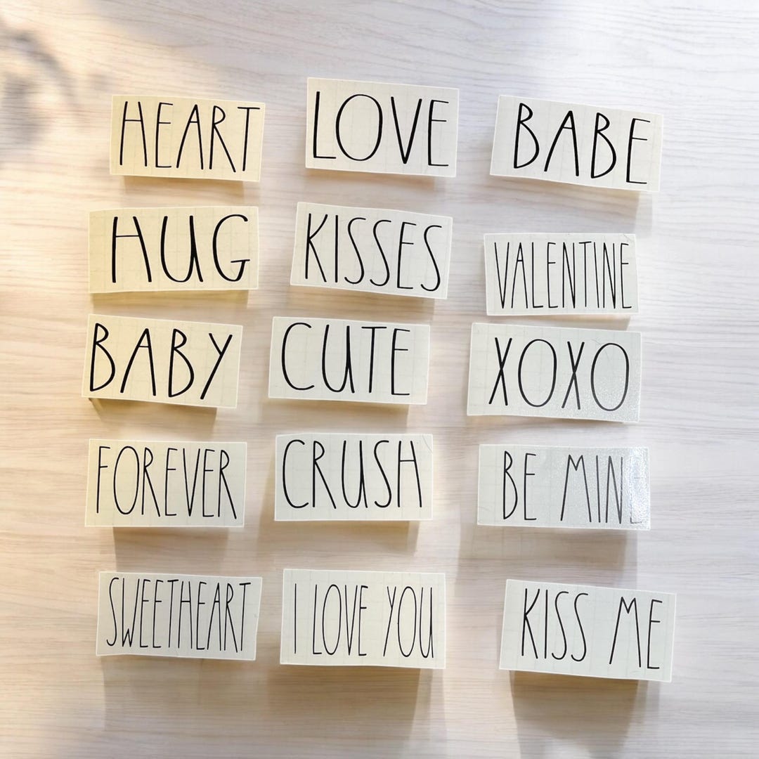Rae Dunn Inspired Valentines Day Vinyl Decals / Vinyl Decal Bundle of ...