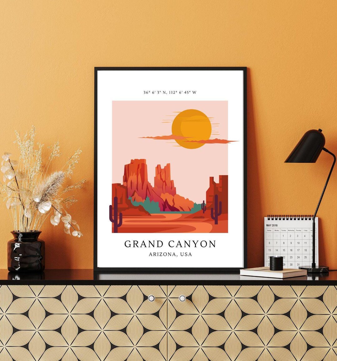 Grand Canyon Print, Arizona Poster, Travel Print, Minimalist Travel ...