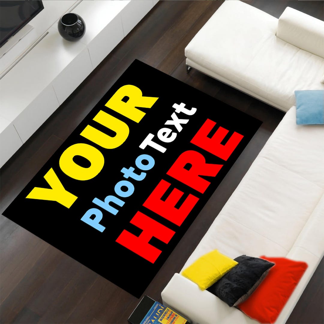 Personalized İmage-text-logo Rug & Custom Your Photo-logo-text Here Rug ...
