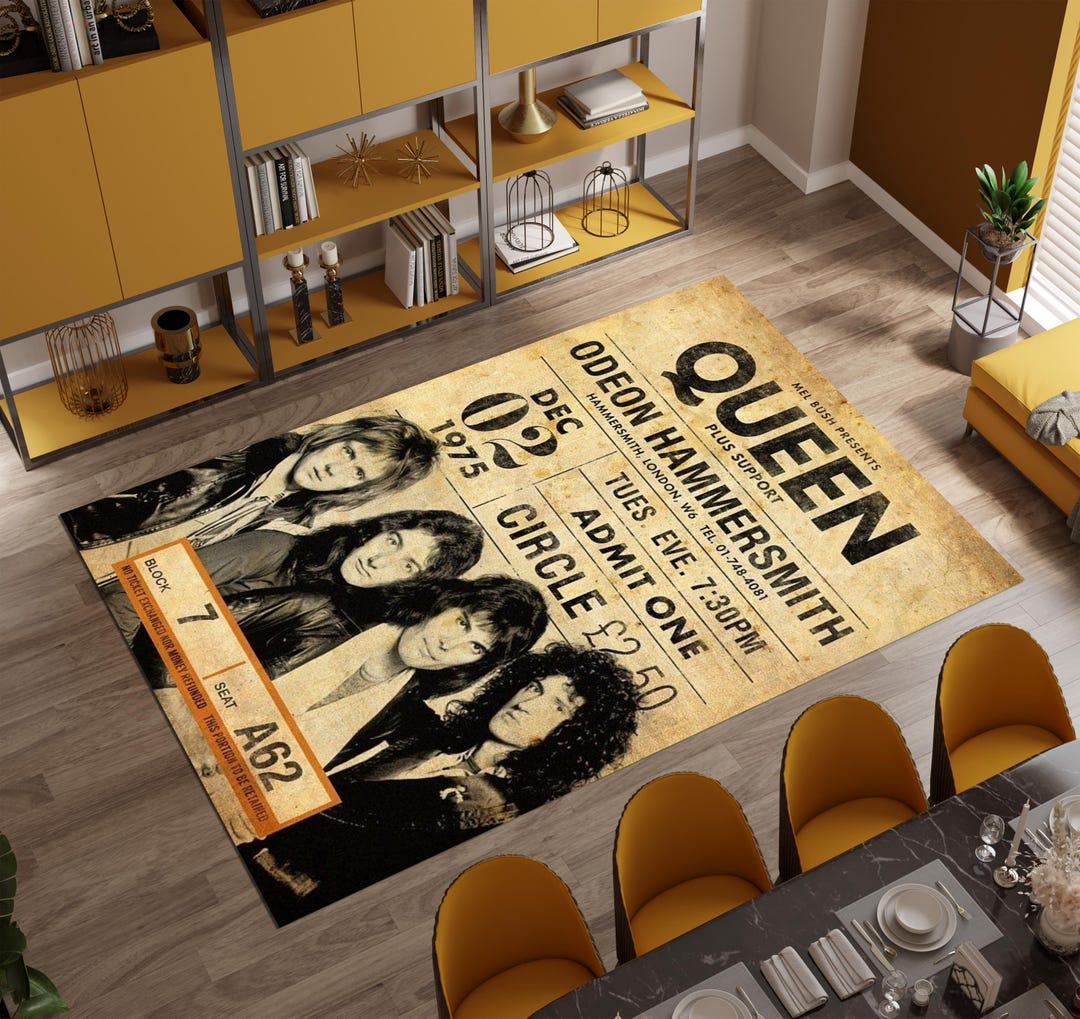 Classic Rock Queen Band Concert Poster & Music – Area Living Room ...
