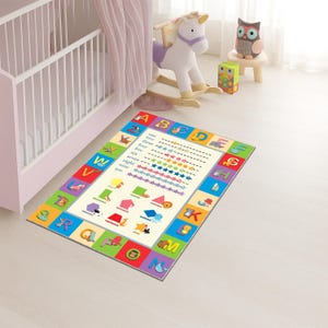 Alphabet Rug for Kids | Colorful Learning Carpet | ABC 123 Animal ...