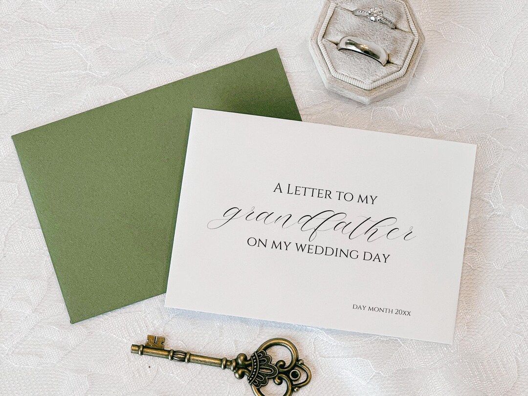 Letter to My Grandfather TEMPLATE | Wedding Letter | Wedding Day Gift ...