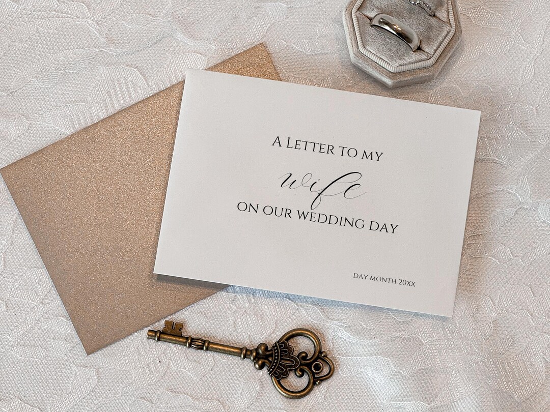 Letter to My Wife TEMPLATE | Letter to the Bride | Wedding Letter ...