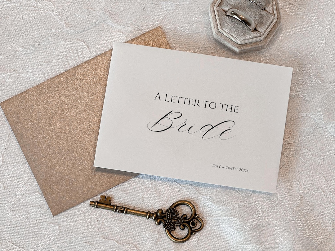 Letter to the Bride TEMPLATE | Wedding Letter | Bride Wedding Gift ...