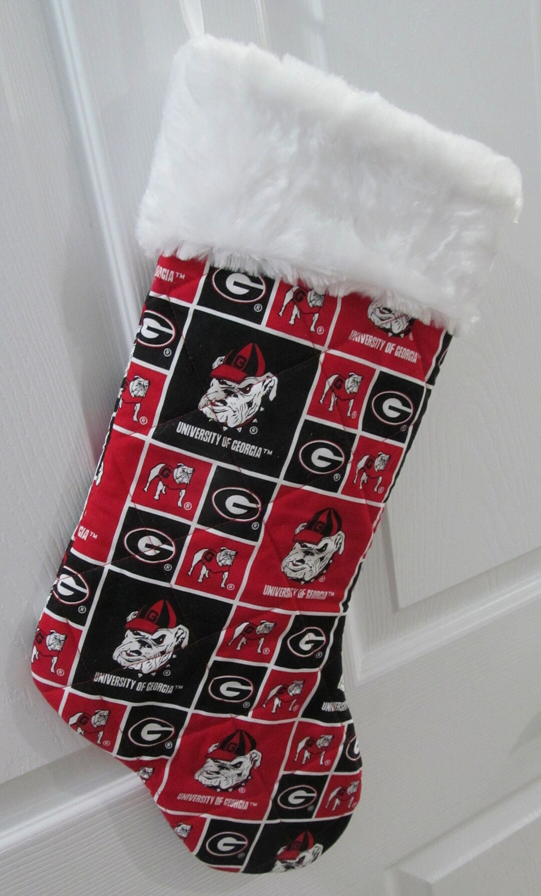 Christmas Stocking Georgia Bulldog Inspired Team Stocking Quilted and ...