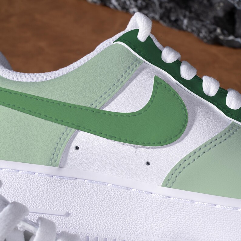 Sage Green Air Force 1 Hand Painted Light Green Sneakers Custom Colour AF1 Sneakers Pastel Green ...