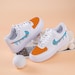 Blue Drips Air Force One Hand Painted Blue Orange Air Force 1 Custom ...