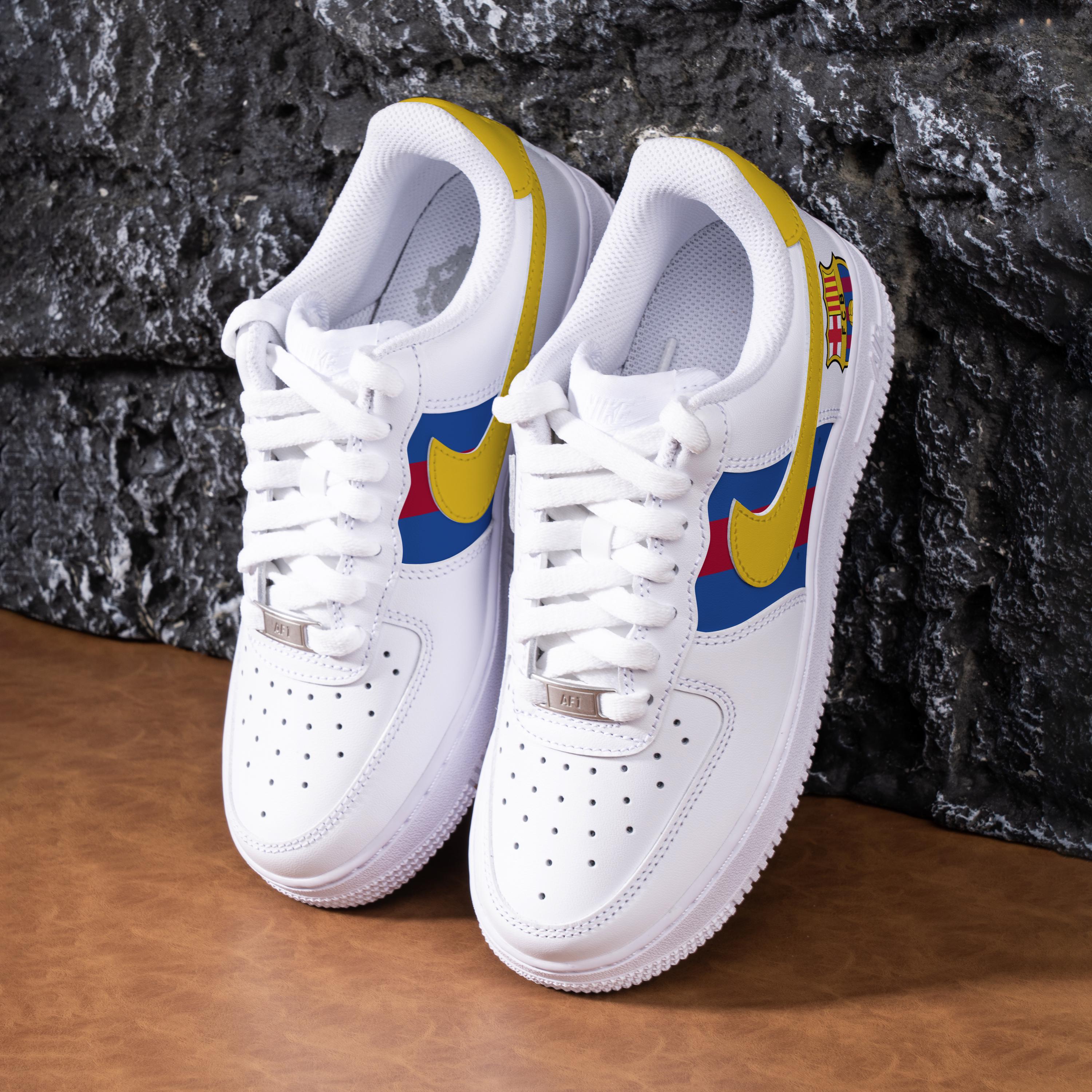 Hand Painted Football Team Sneakers Custom Logo Air Force 1 ...