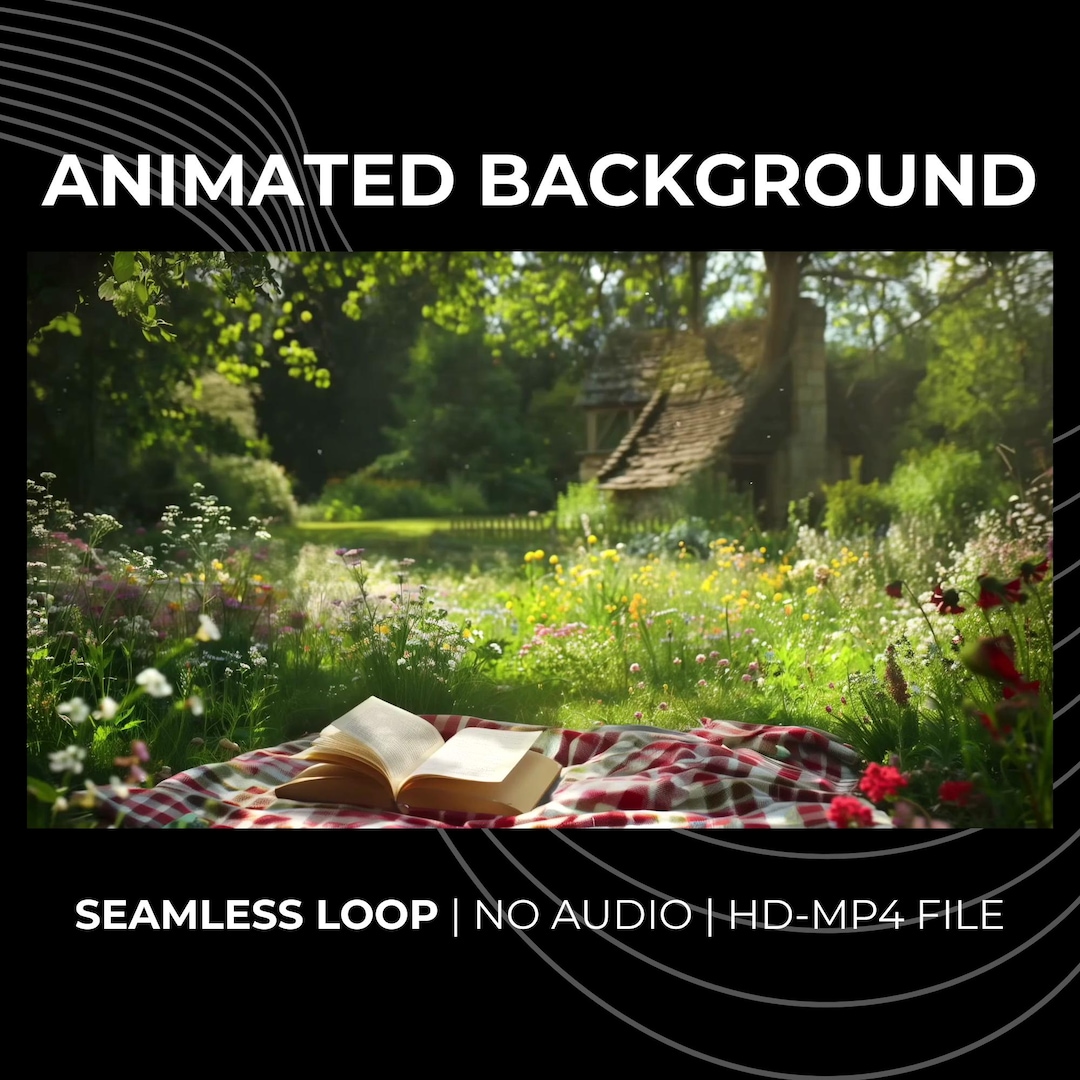 Animated Garden Background: Seamless Looping Nature Video for Relaxation & Focus - Hd Mp4 File ...