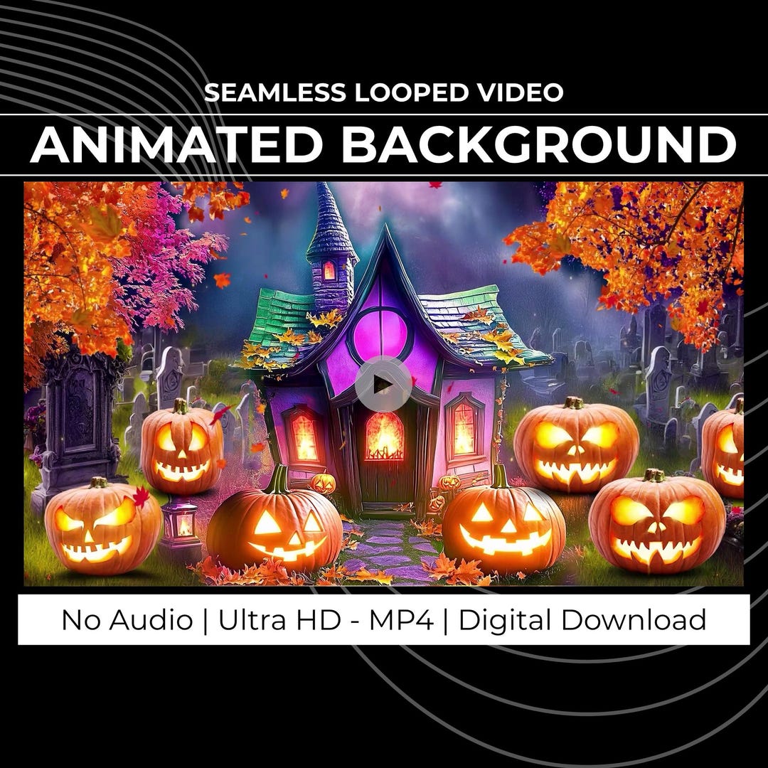 Eerie Halloween Animated Background for Twitch OBS Vtuber | Spooky ...