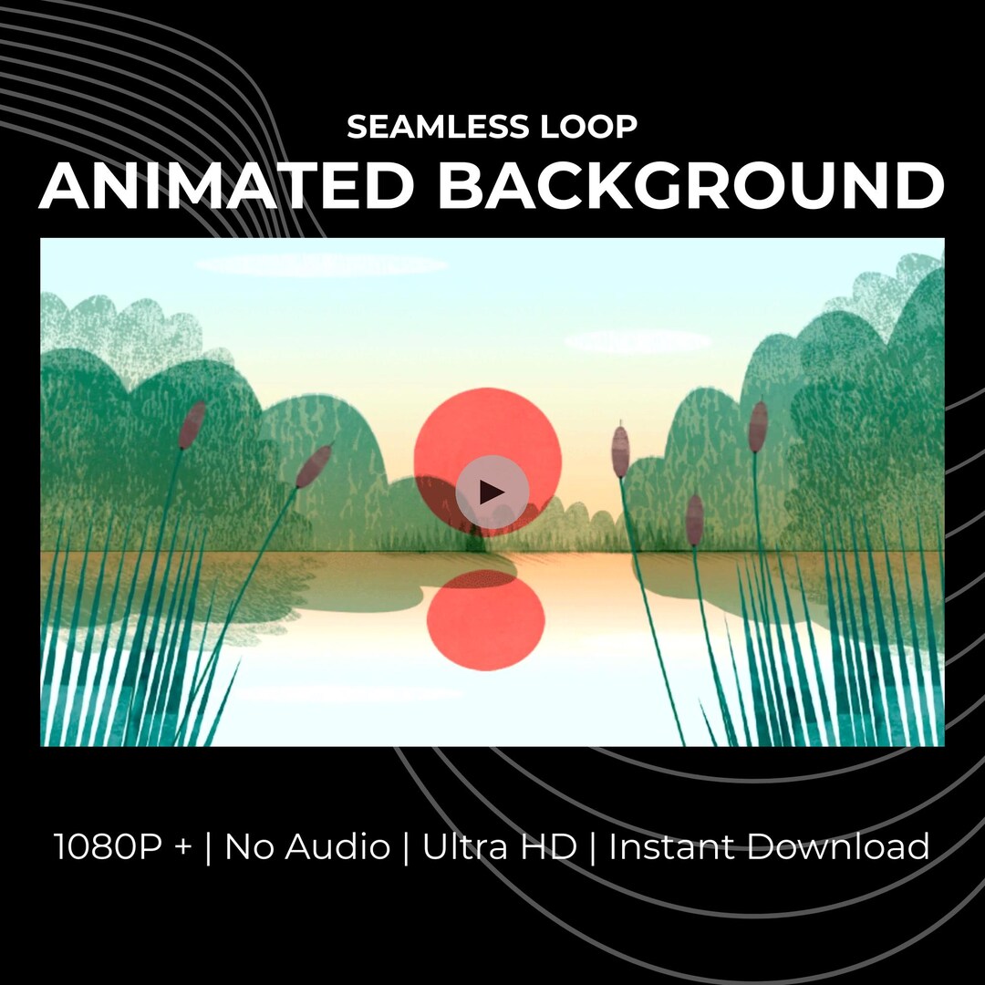 Dreamy Nature Stream Background Loop | Animated Sunrise Pond OBS Twitch ...