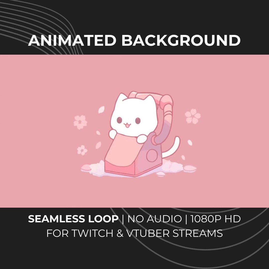 Cute Toaster Cat Animated Background Loop | 1080p Twitch Youtube OBS ...