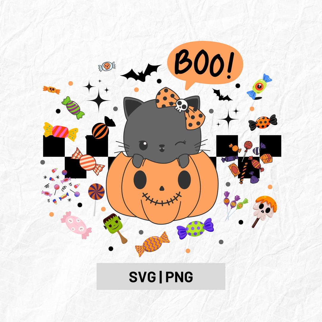 Halloween Cats Svg Png Pdf Halloween Kids Tote Bag Designs Cat Digital ...