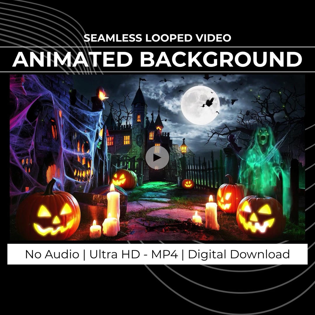 Halloween Stream Background | Spooky Animated Loop for Twitch OBS ...