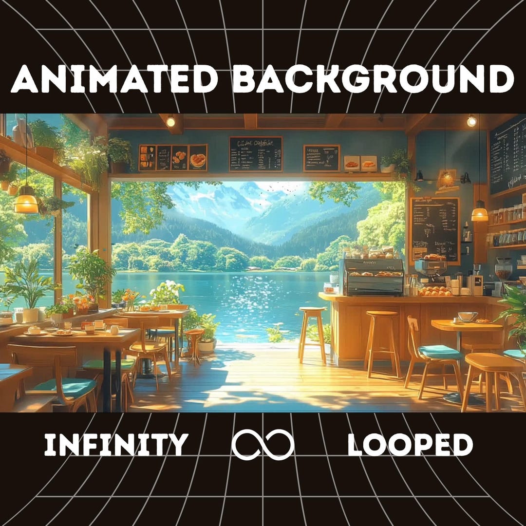 Lakeside Cafe Animated Background: Ghibli Inspired Nature Retreat ...