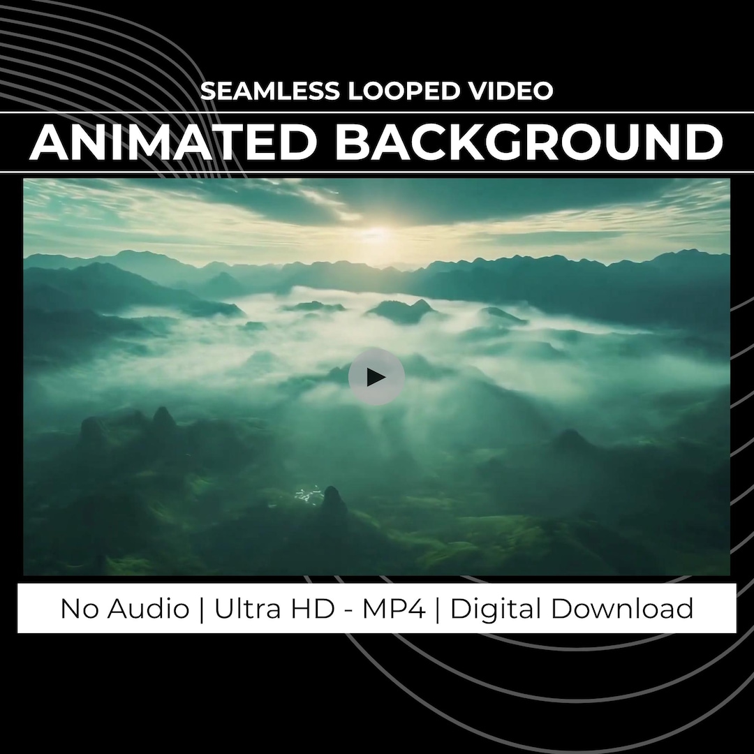 Dreamy Mountain Fog Animated Background Loop | HD Stream Overlay for ...