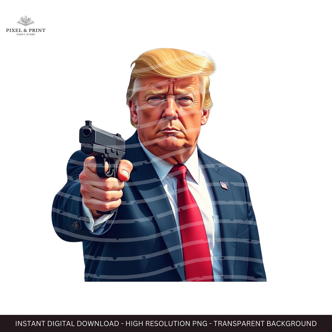 Donald Trump Gun PNG, Trump Gun Shot 2024,gun Png,gun Rights Png,trump ...