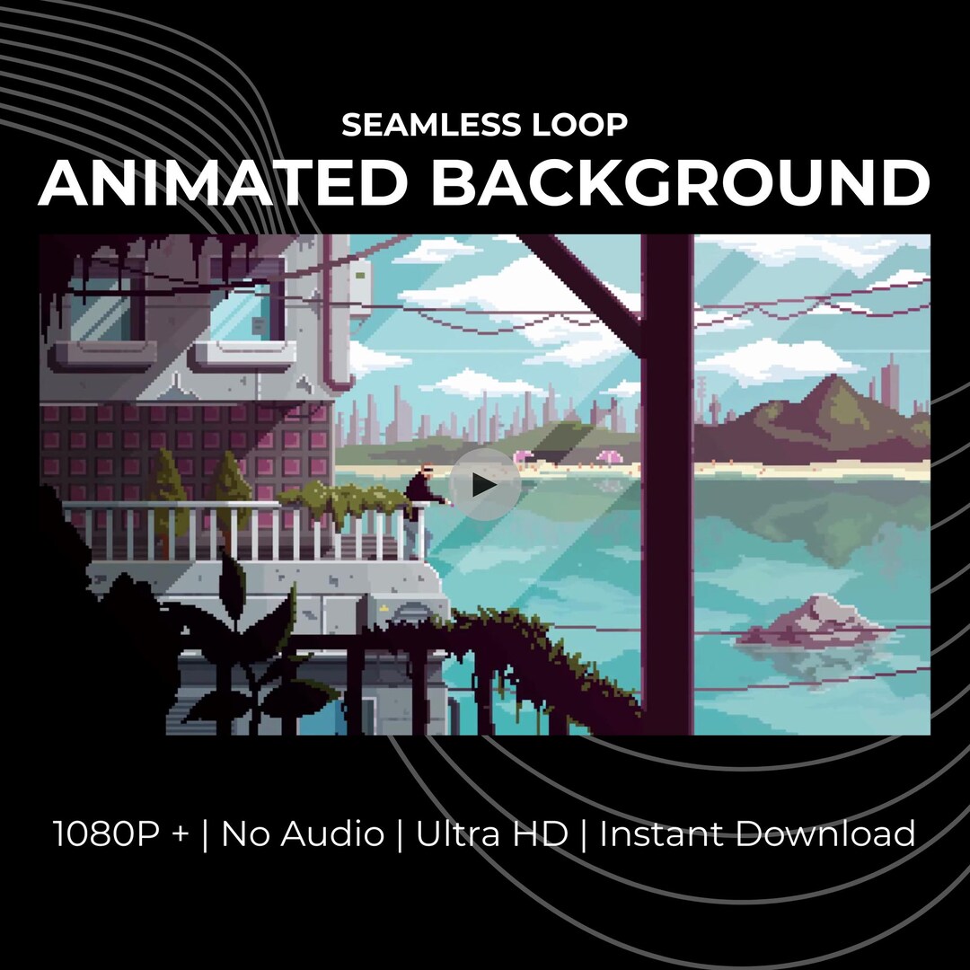 Pixel Art Animated Background Loop for Streamers | Retro Aesthetic Lofi ...